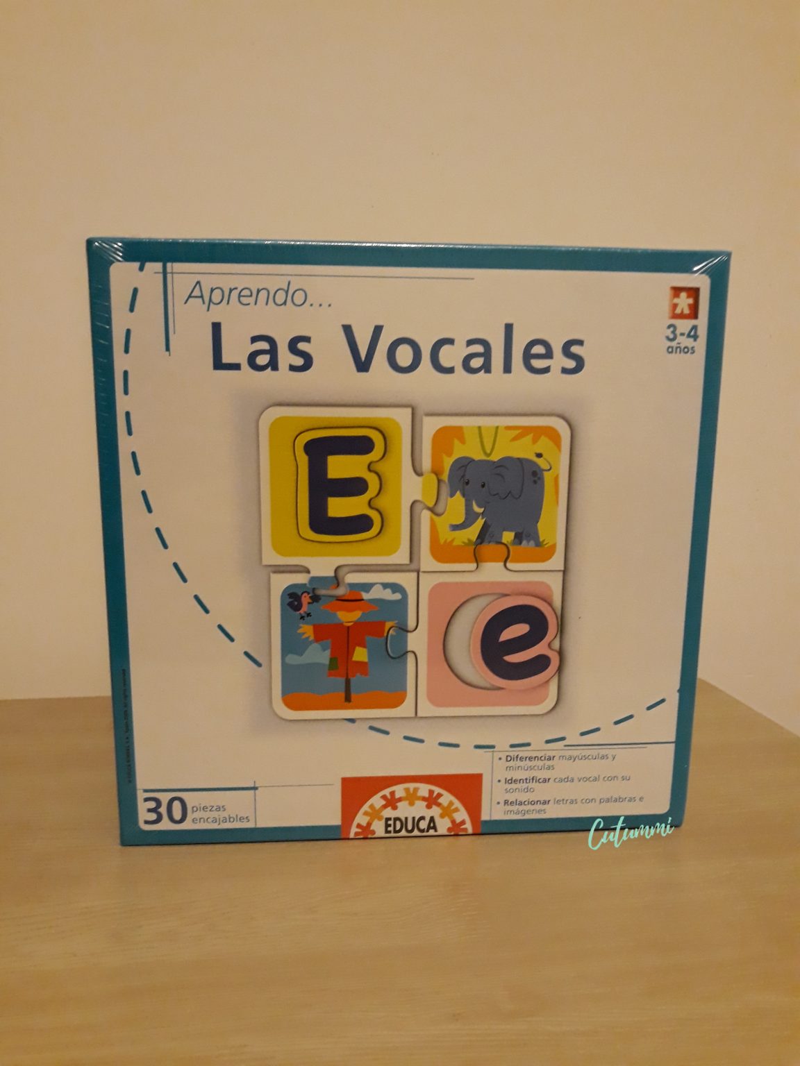 Juego de asociación Aprendo las Vocales – CUTUMMI -Aprender Jugando